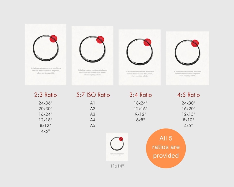 Enso Circle Printable Wall Art, Minimalist Asian Decor, Zen Quote About ...