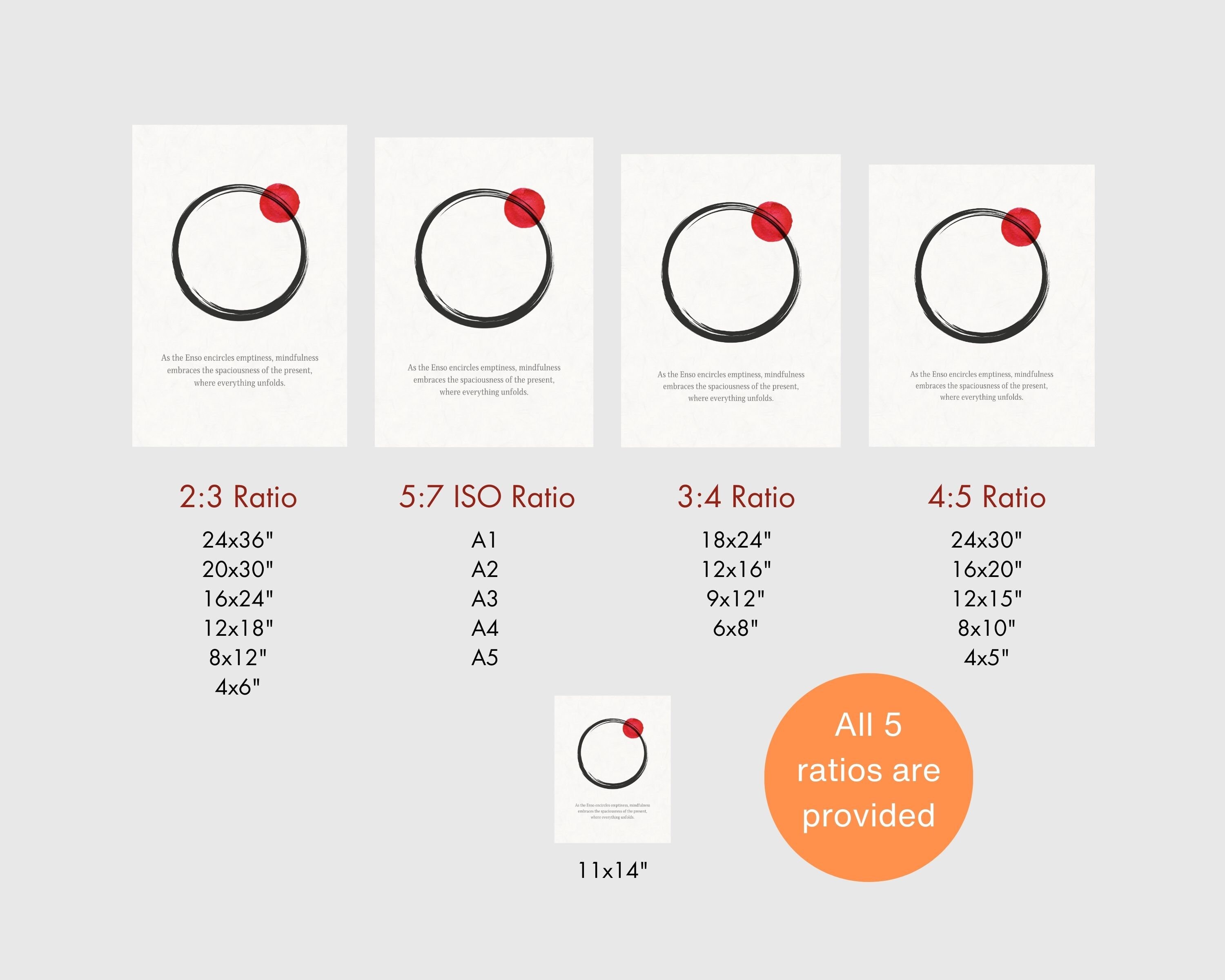 Enso Circle Printable Wall Art, Minimalist Asian Decor, Zen Quote About ...