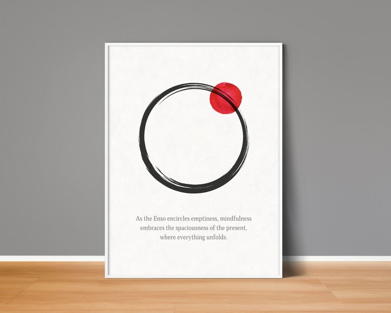 Enso Circle Printable Wall Art, Minimalist Asian Decor, Zen Quote About ...