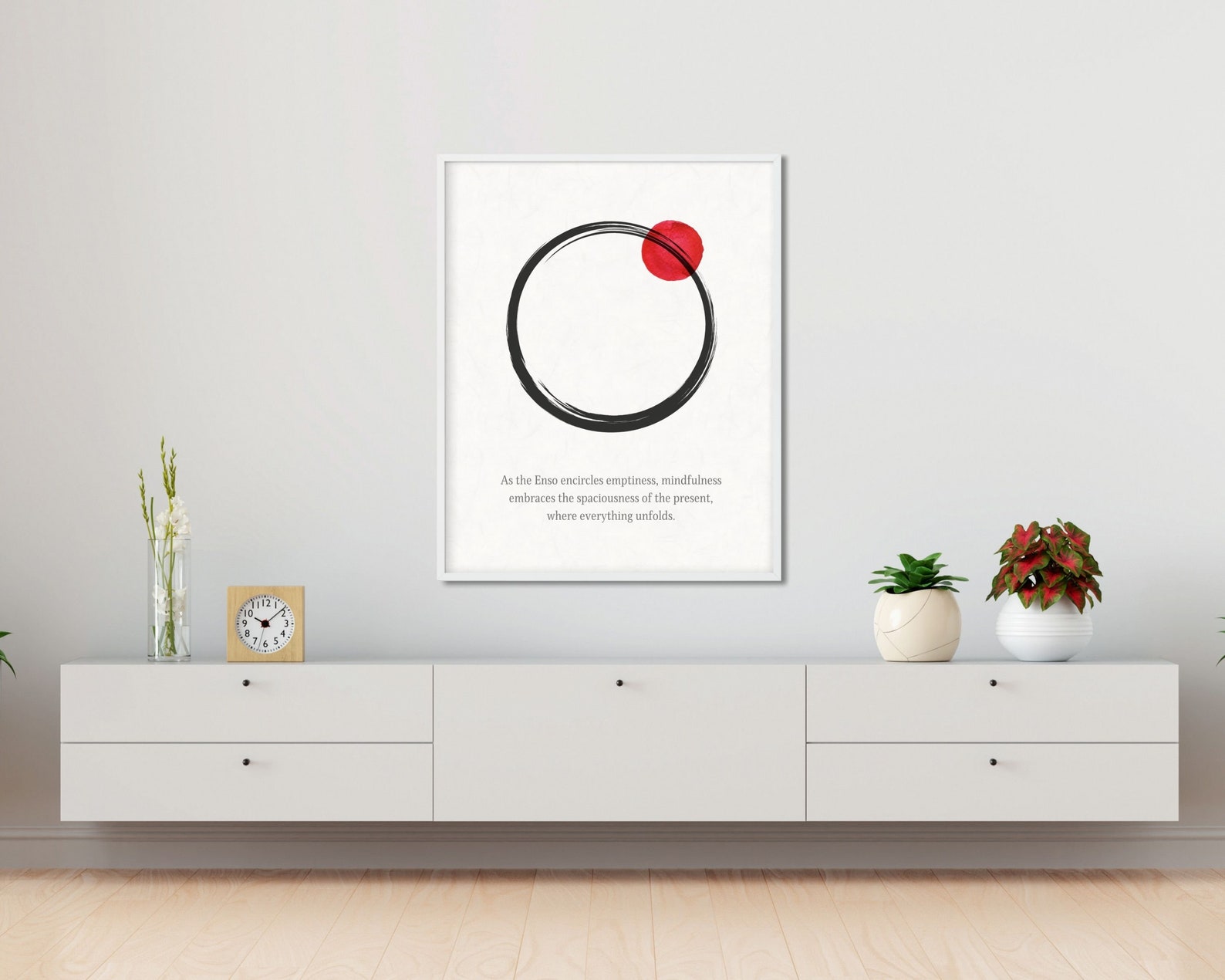 Enso Circle Printable Wall Art, Minimalist Asian Decor, Zen Quote About ...