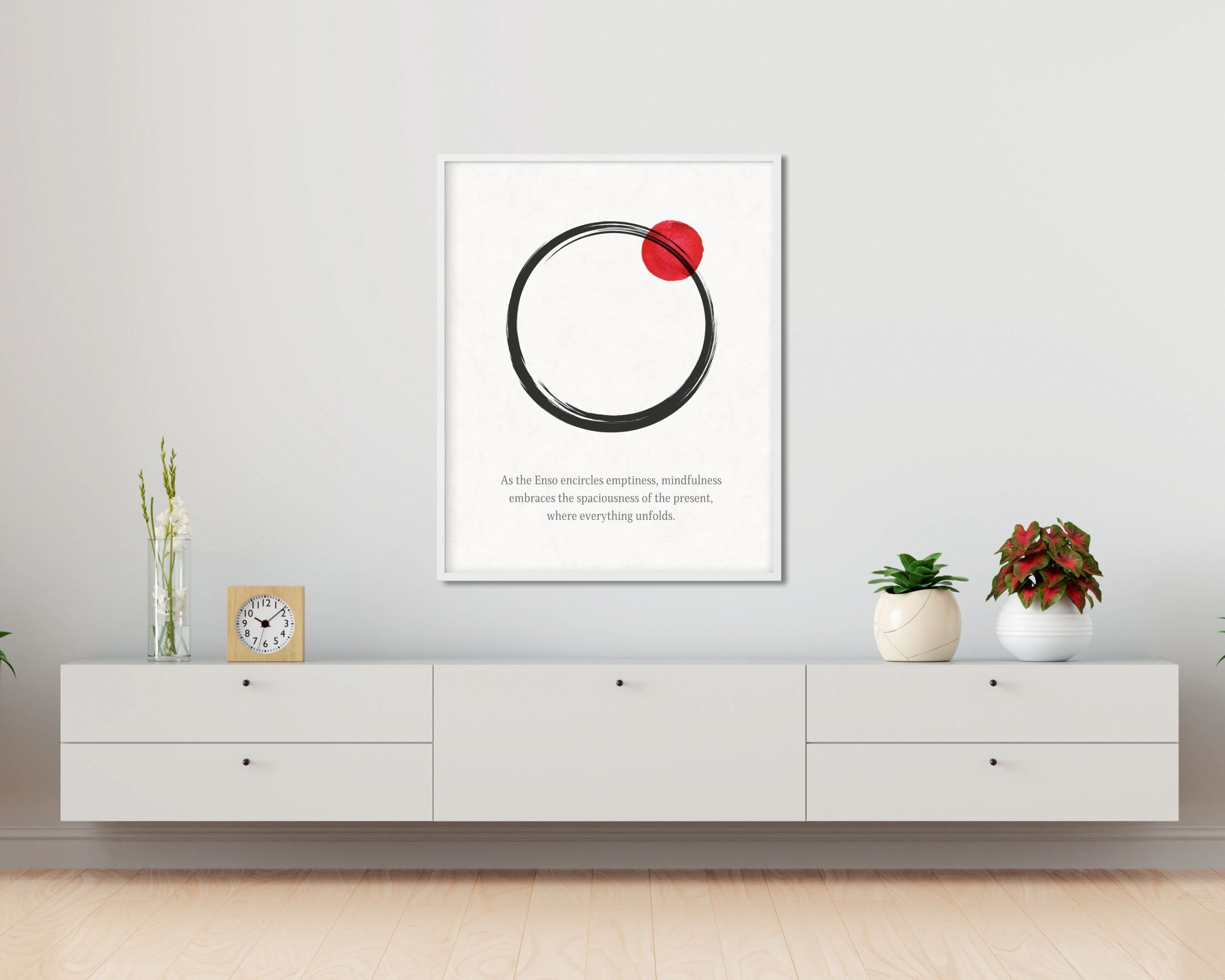 Enso Circle Printable Wall Art, Minimalist Asian Decor, Zen Quote About ...