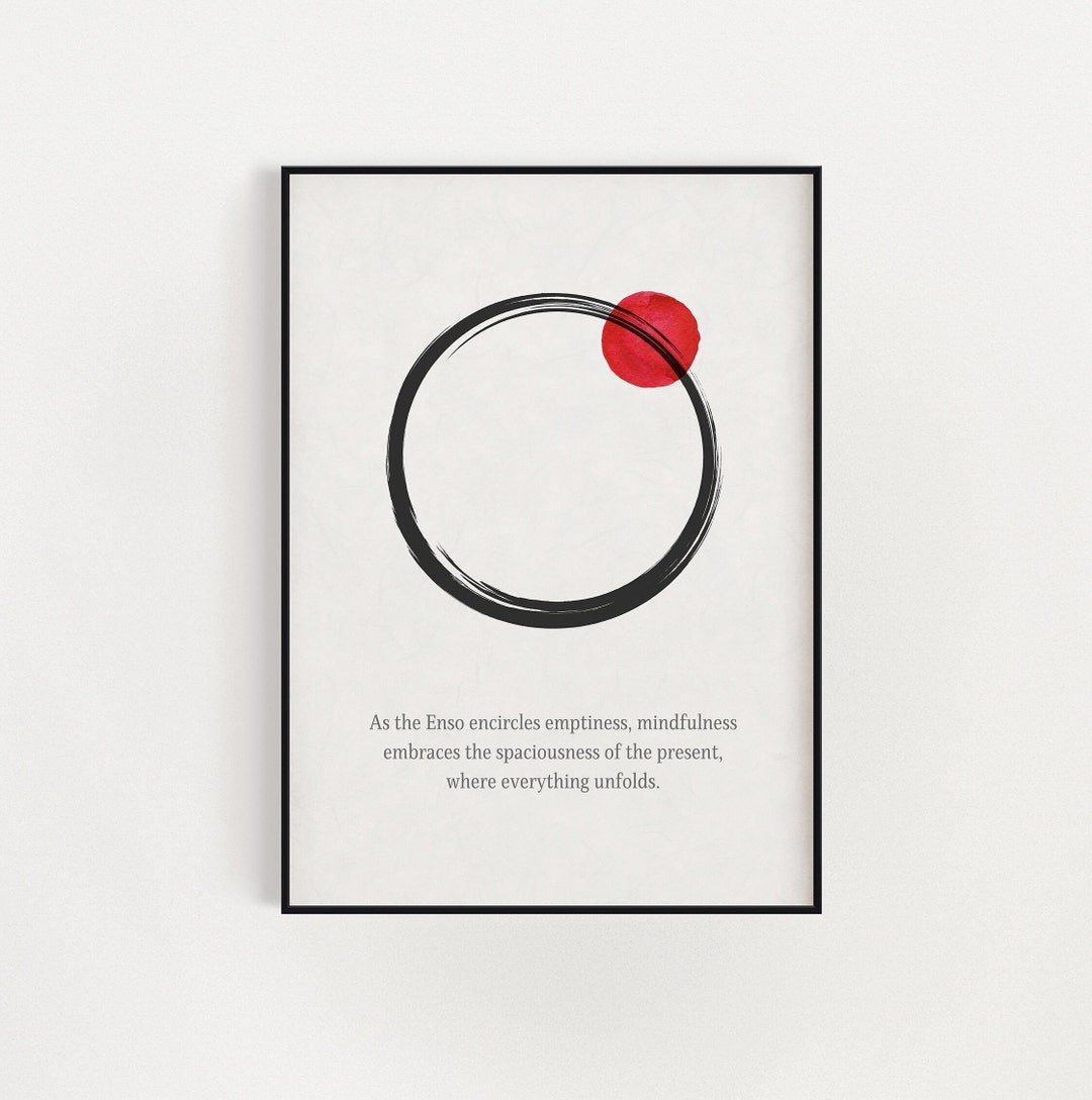 Enso Circle Printable Wall Art, Minimalist Asian Decor, Zen Quote About ...