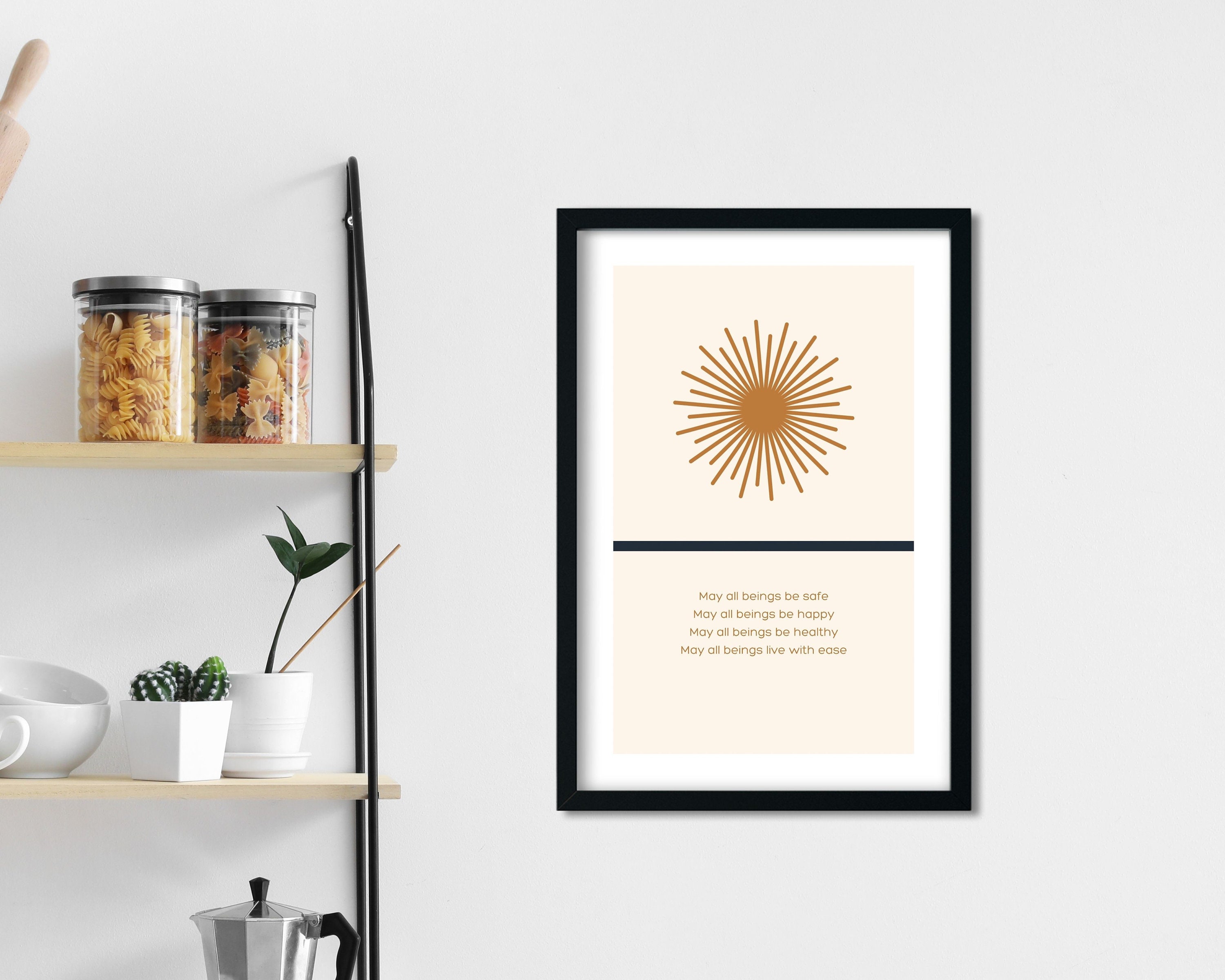 Loving Kindness metta Prayer Meditation Art Print, Mindfulness Gift ...