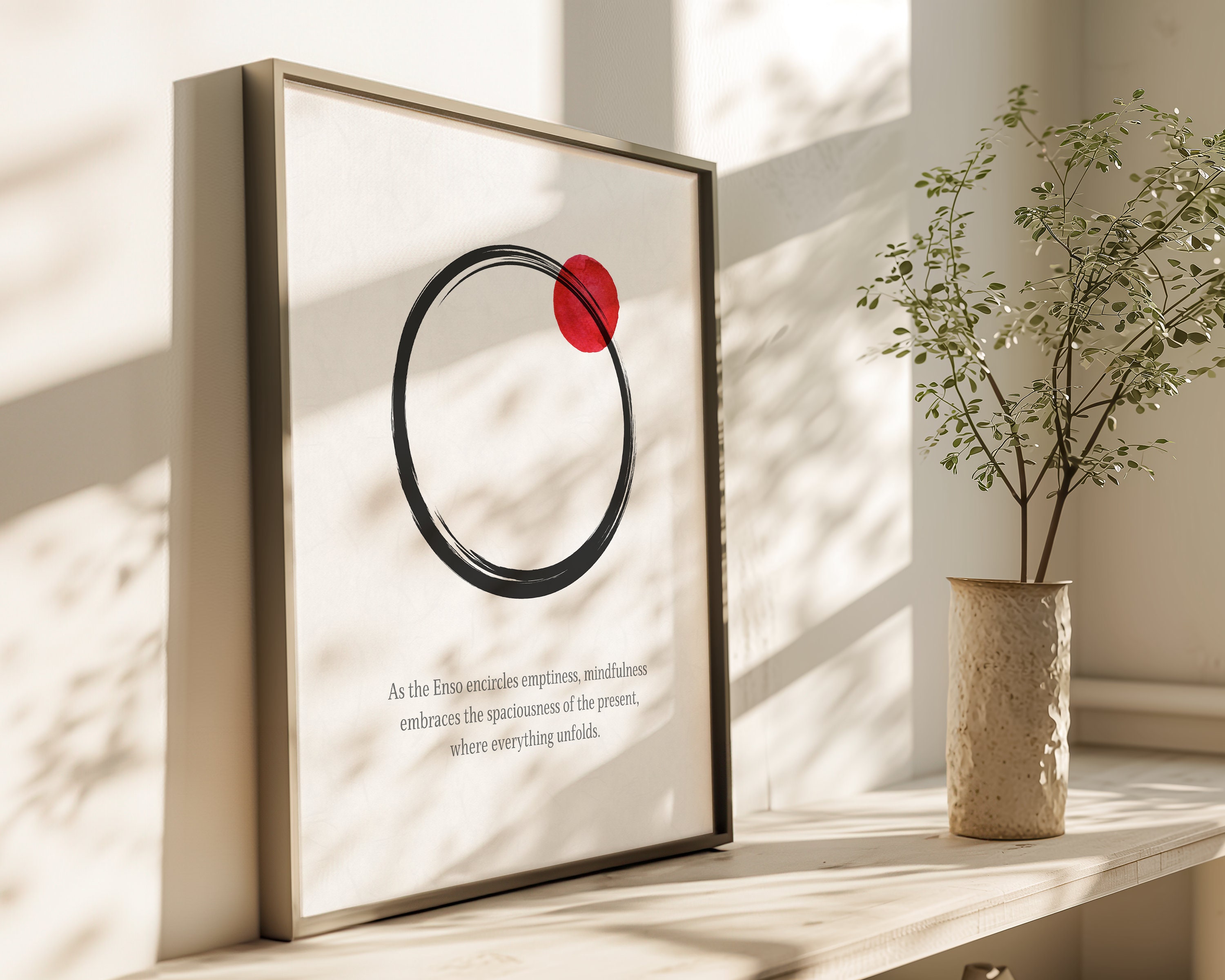 Enso Circle Wall Art Print, Minimalist Contemporary Asian Decor ...