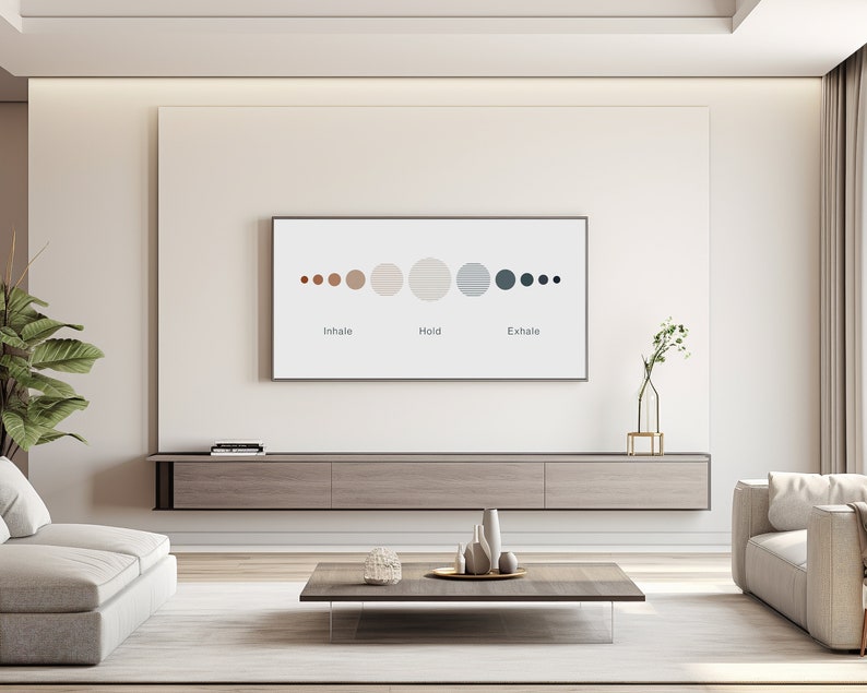 Inhale Exhale Wall Art Print, Mindfulness Meditation Reminder ...
