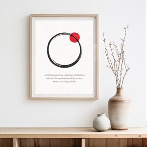 Enso Circle Wall Art Print, Minimalist Contemporary Asian Decor ...