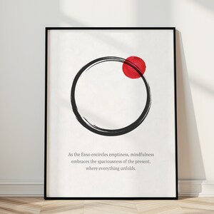 Enso Circle Wall Art Print, Minimalist Contemporary Asian Decor ...