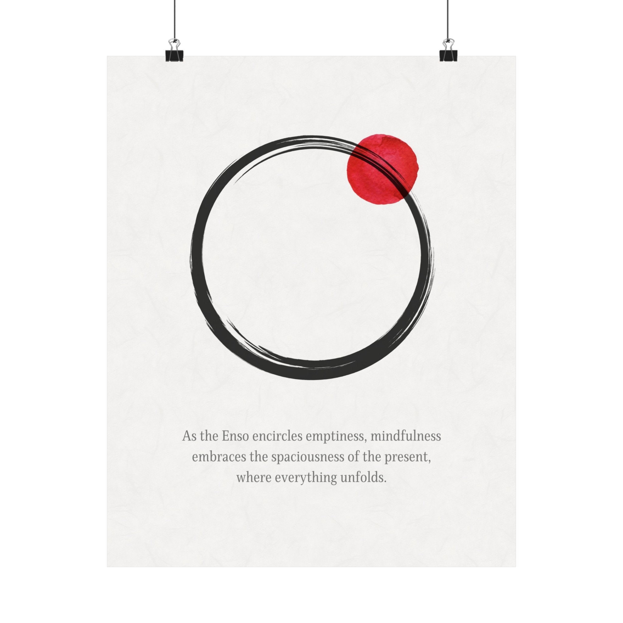 Enso Circle Wall Art Print, Minimalist Contemporary Asian Decor ...