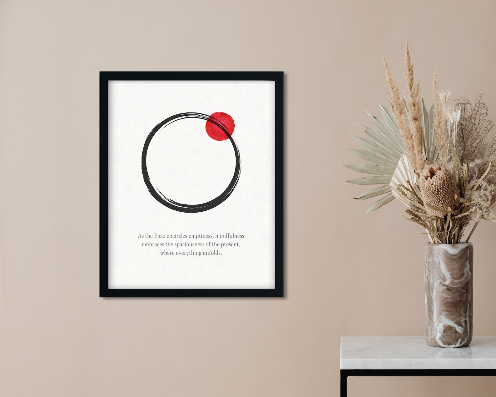 Enso Circle Printable Wall Art, Minimalist Asian Decor, Zen Quote About ...