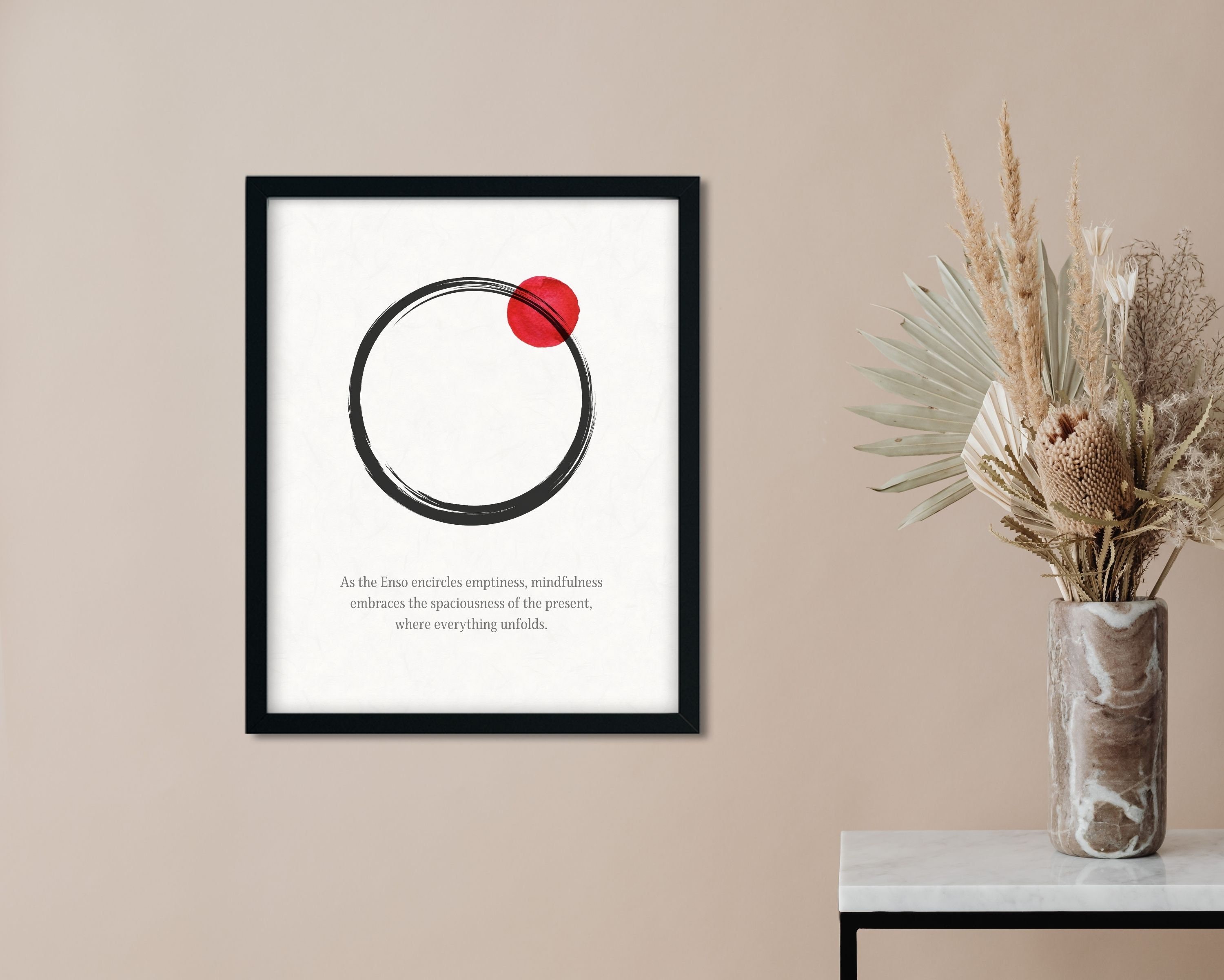 Enso Circle Printable Wall Art, Minimalist Asian Decor, Zen Quote About ...