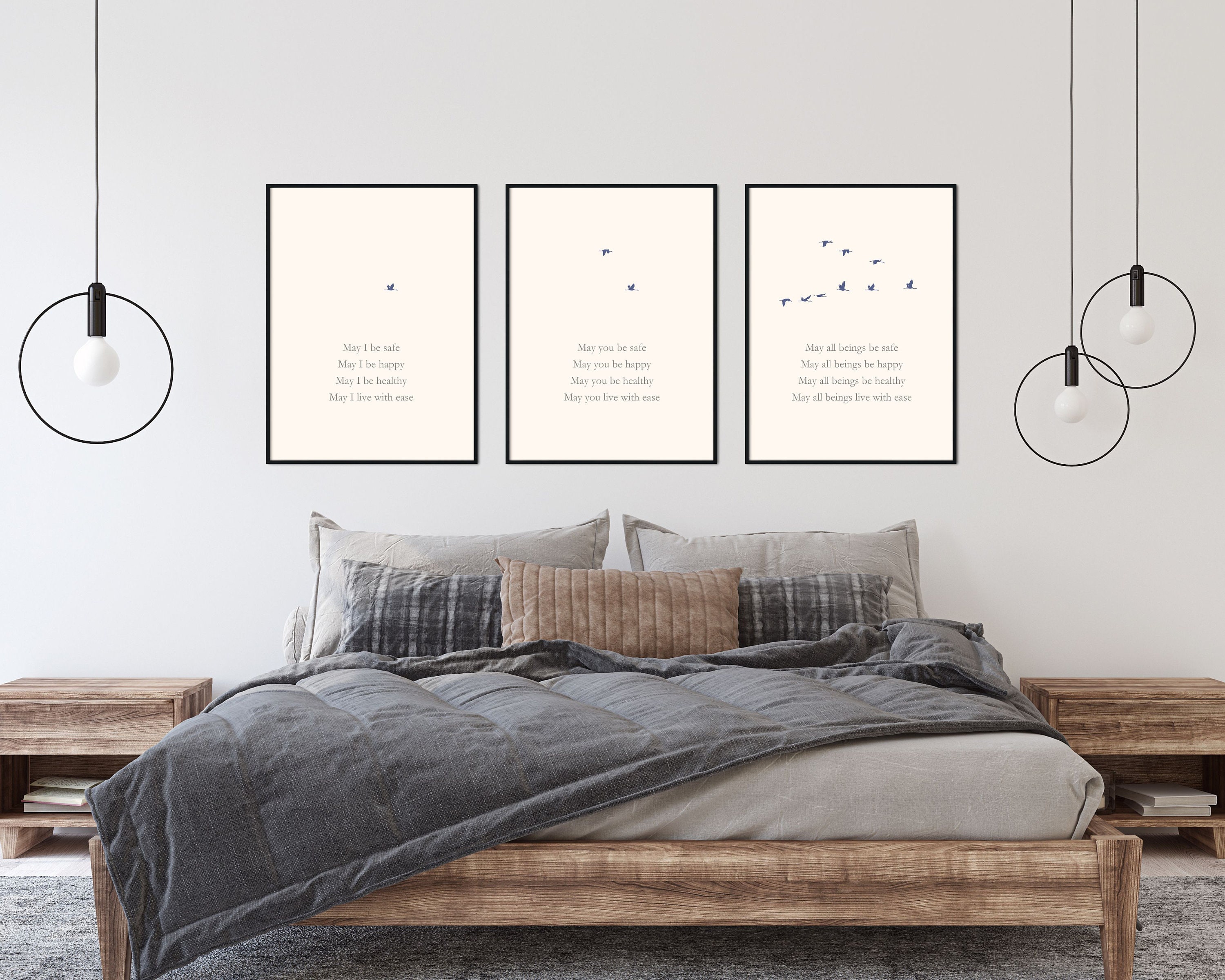 Loving Kindness metta Prayer Art Prints, Mindfulness Meditation Gift ...