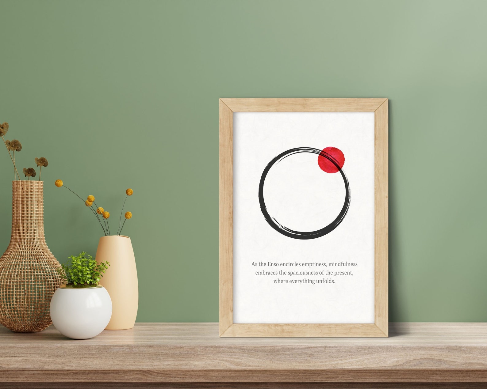 Enso Circle Printable Wall Art, Minimalist Asian Decor, Zen Quote About ...