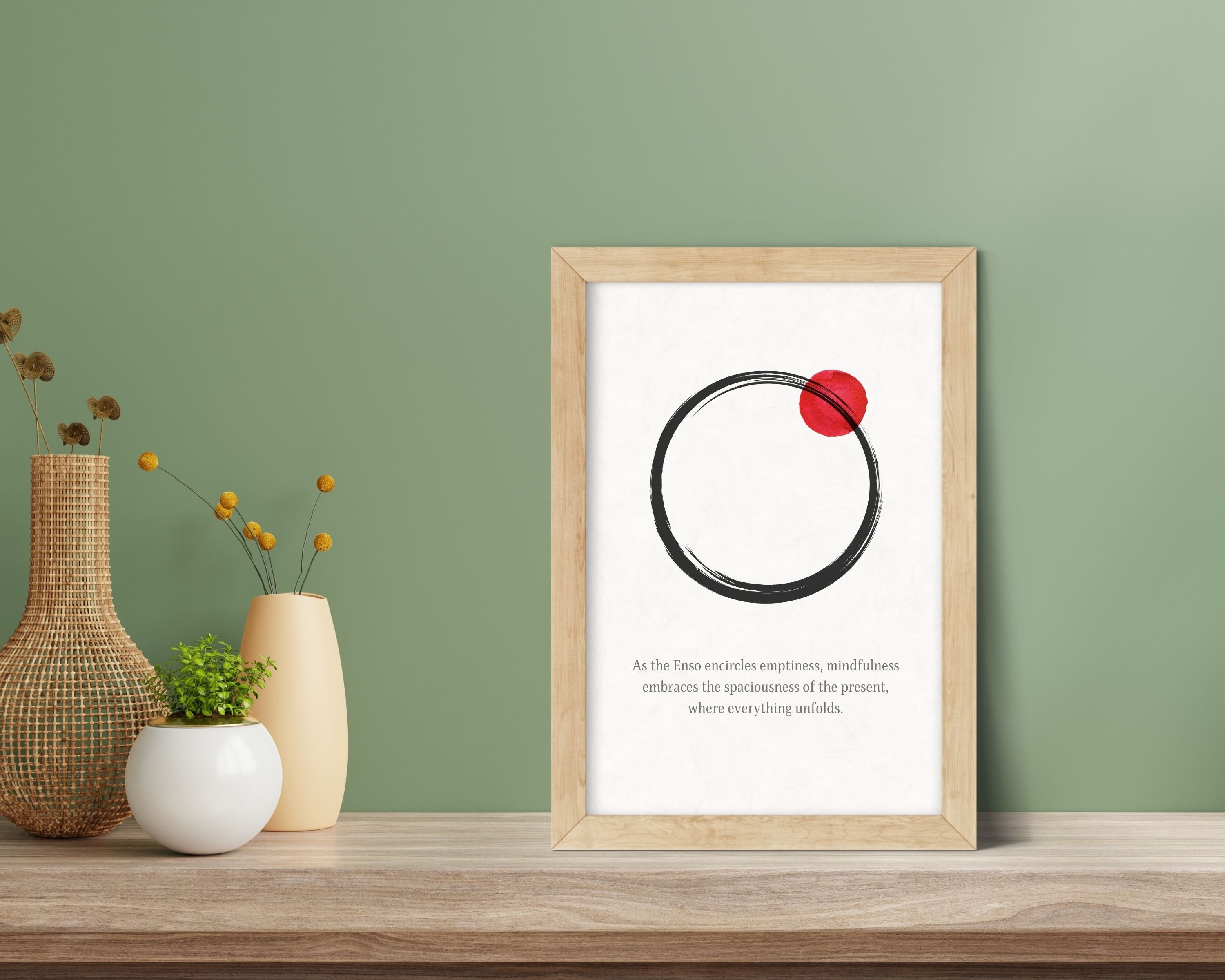 Enso Circle Printable Wall Art, Minimalist Asian Decor, Zen Quote About ...