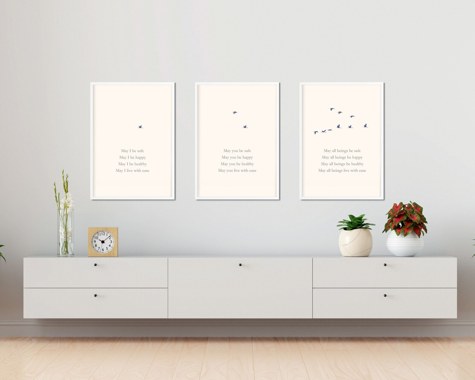 Loving Kindness (metta Prayer) Art Prints, Mindfulness Meditation Gift ...