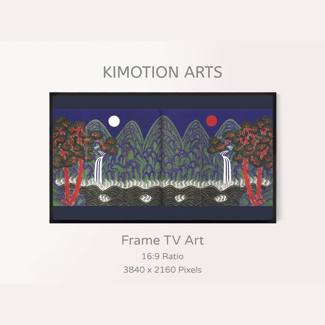 Korean Royal Throne Screen - Irworobongdo | Frame TV Art | Joseon ...