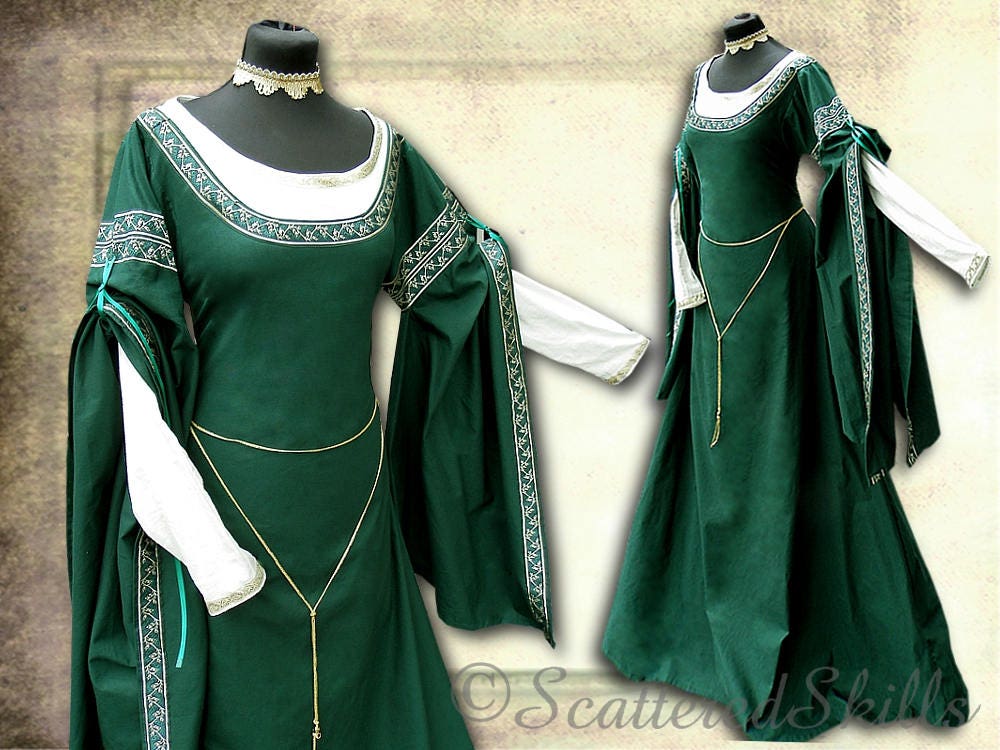 Medieval Dress Robe for LARP Fantasy in Your Size Cotton or - Etsy