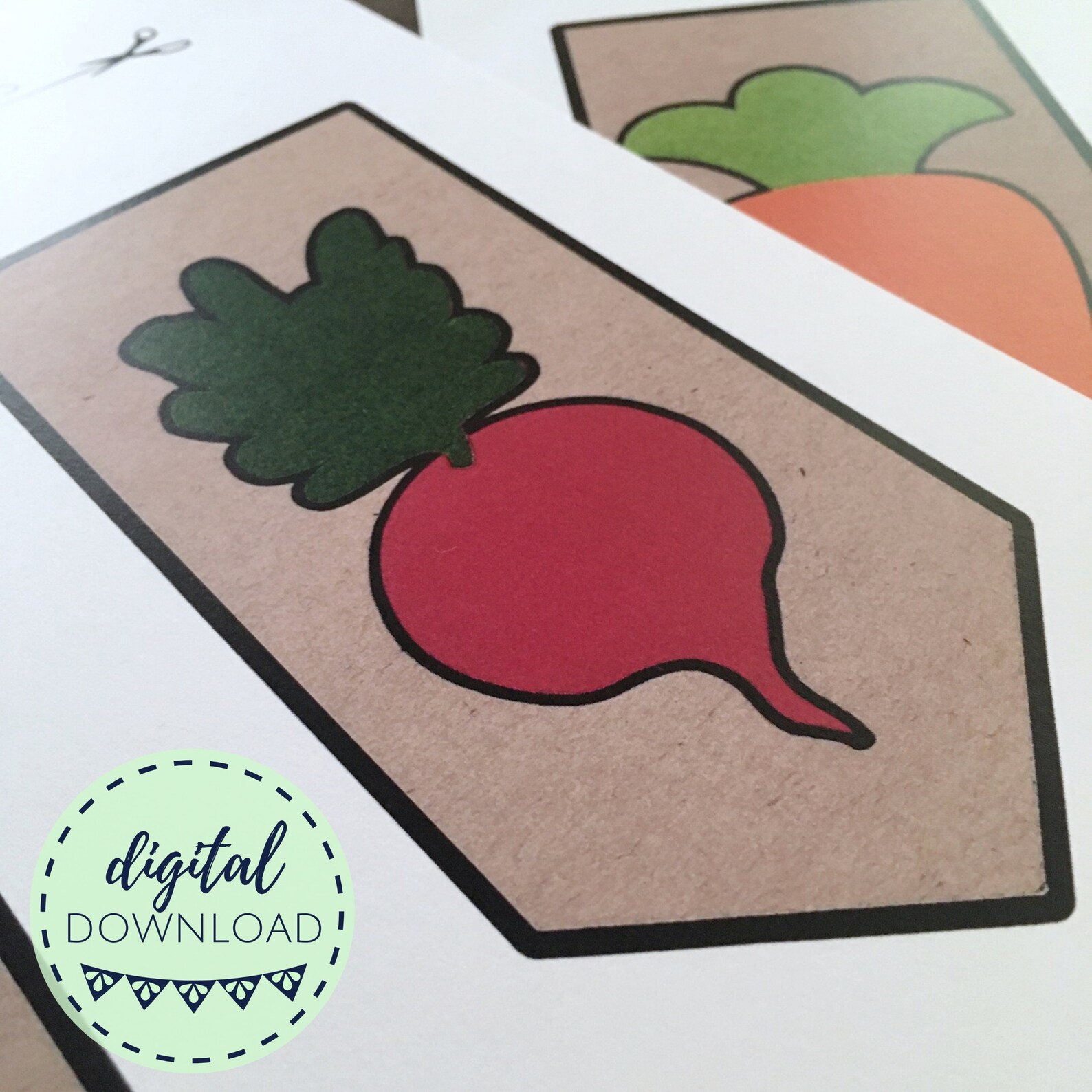 Printable Veggie Banner, Garden Theme Party Decor, Home Grown Baby ...