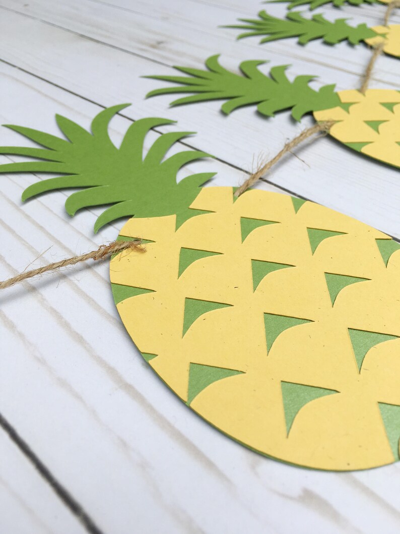 Pineapple Banner Tropical Party Banner Tutti Fruity Party | Etsy