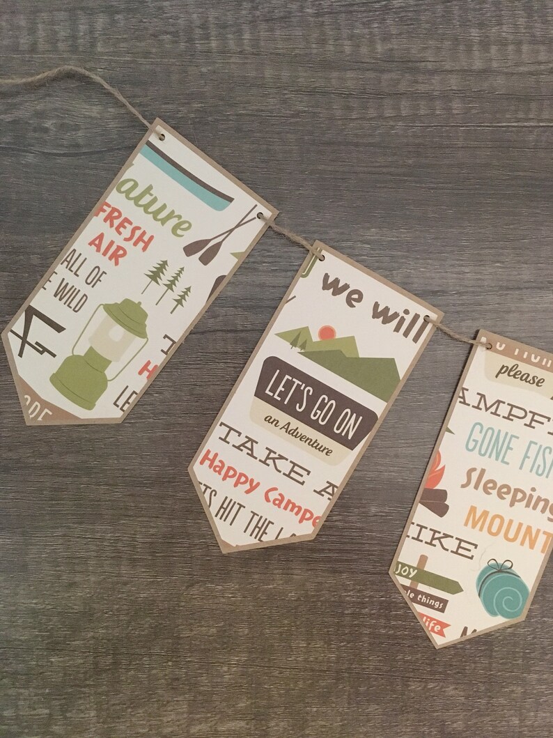 Camping Party Banner Camping Theme Party Decor Camping | Etsy