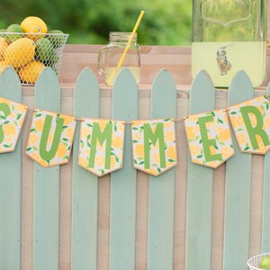 Summer Banner, Lemon Banner, Lemon Party Decor, Lemonade Party Banner ...