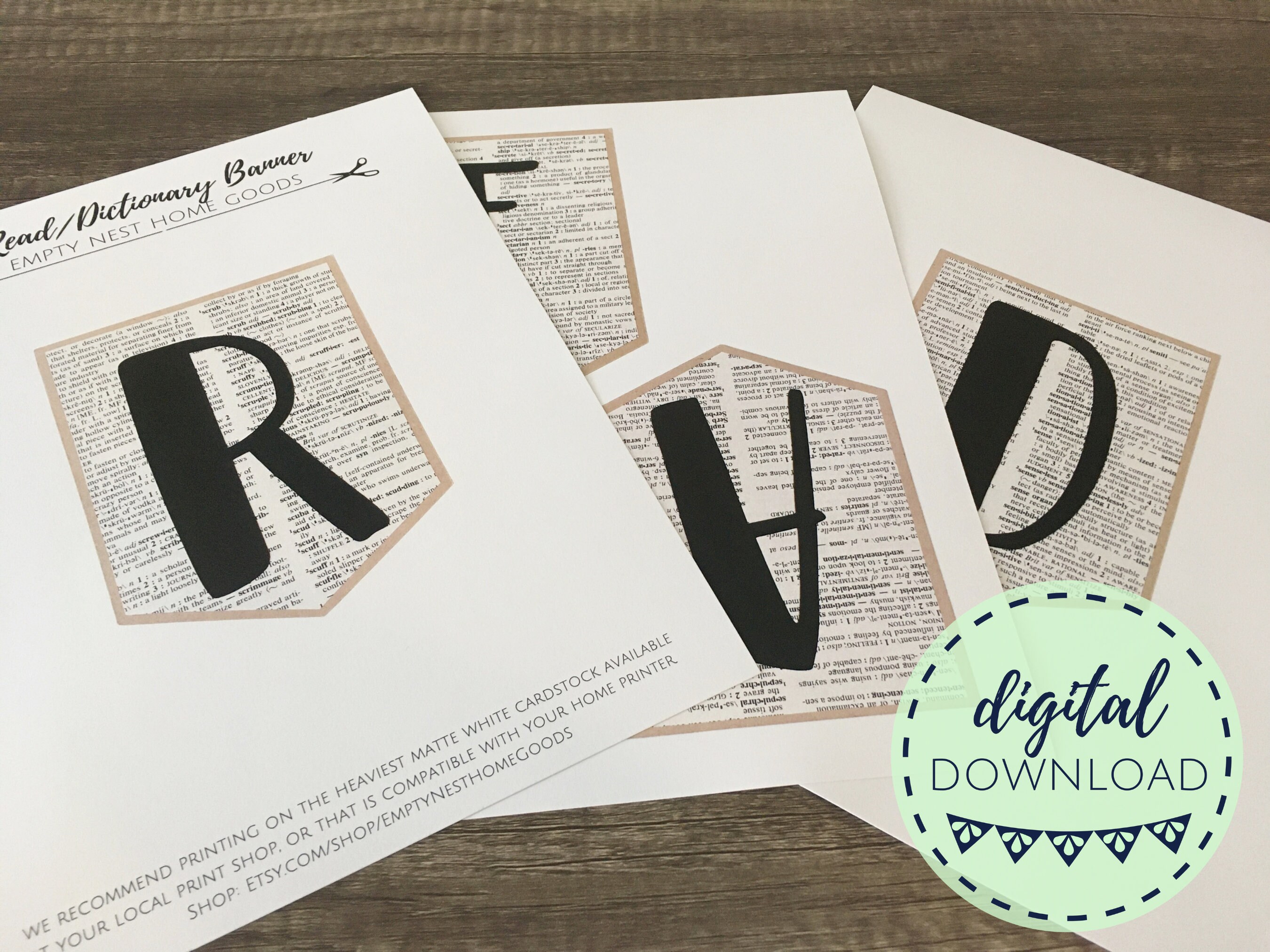 Printable Read Banner, Classroom Banners, Literature Themed Banner ...