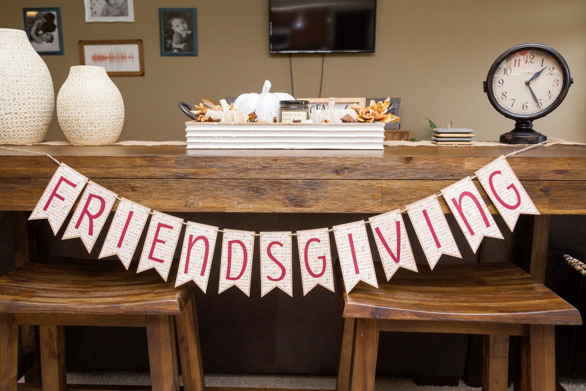 Friendsgiving Banner Thanksgiving Decor Friendsgiving Decor | Etsy
