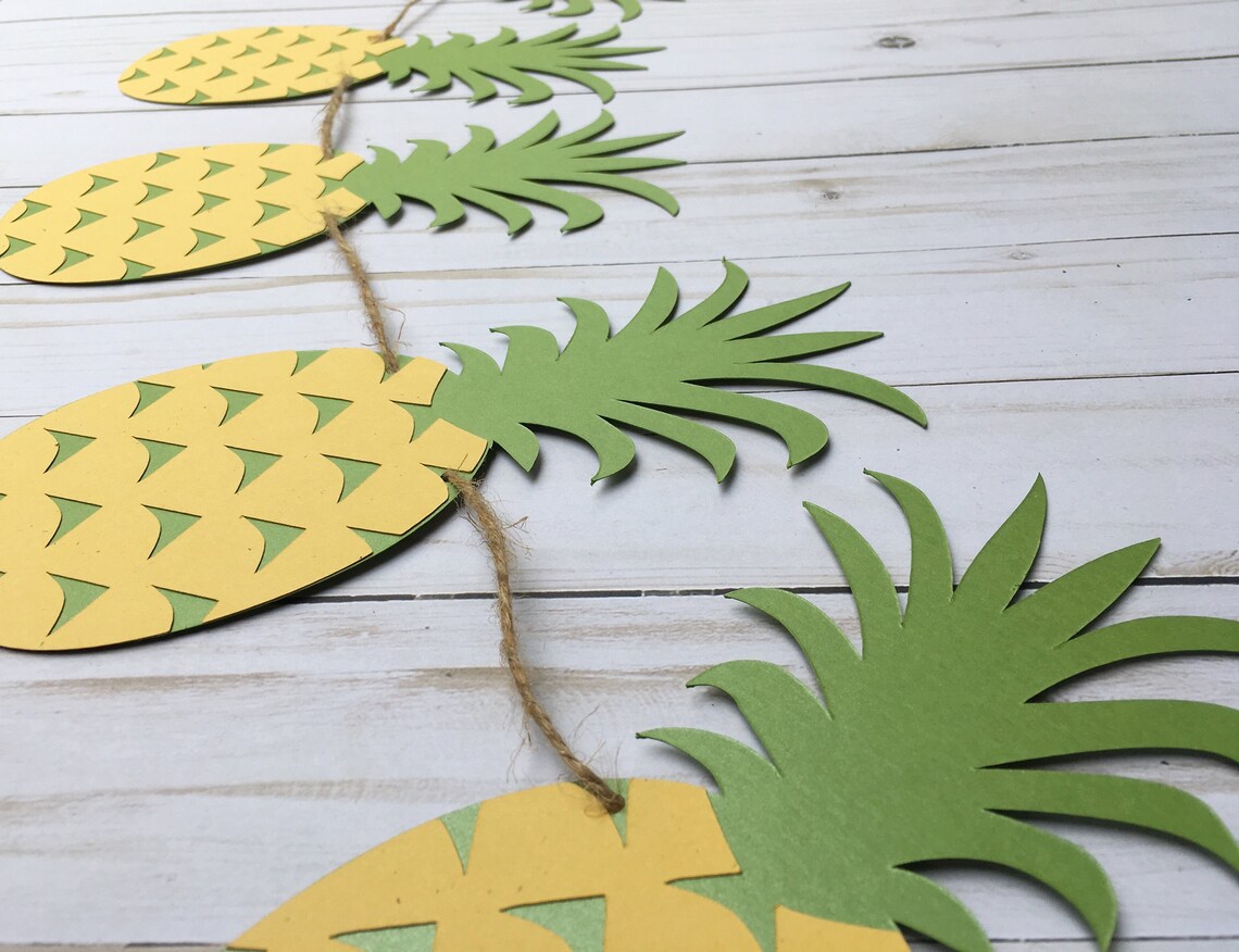 Pineapple Banner Tropical Party Banner Tutti Fruity Party | Etsy