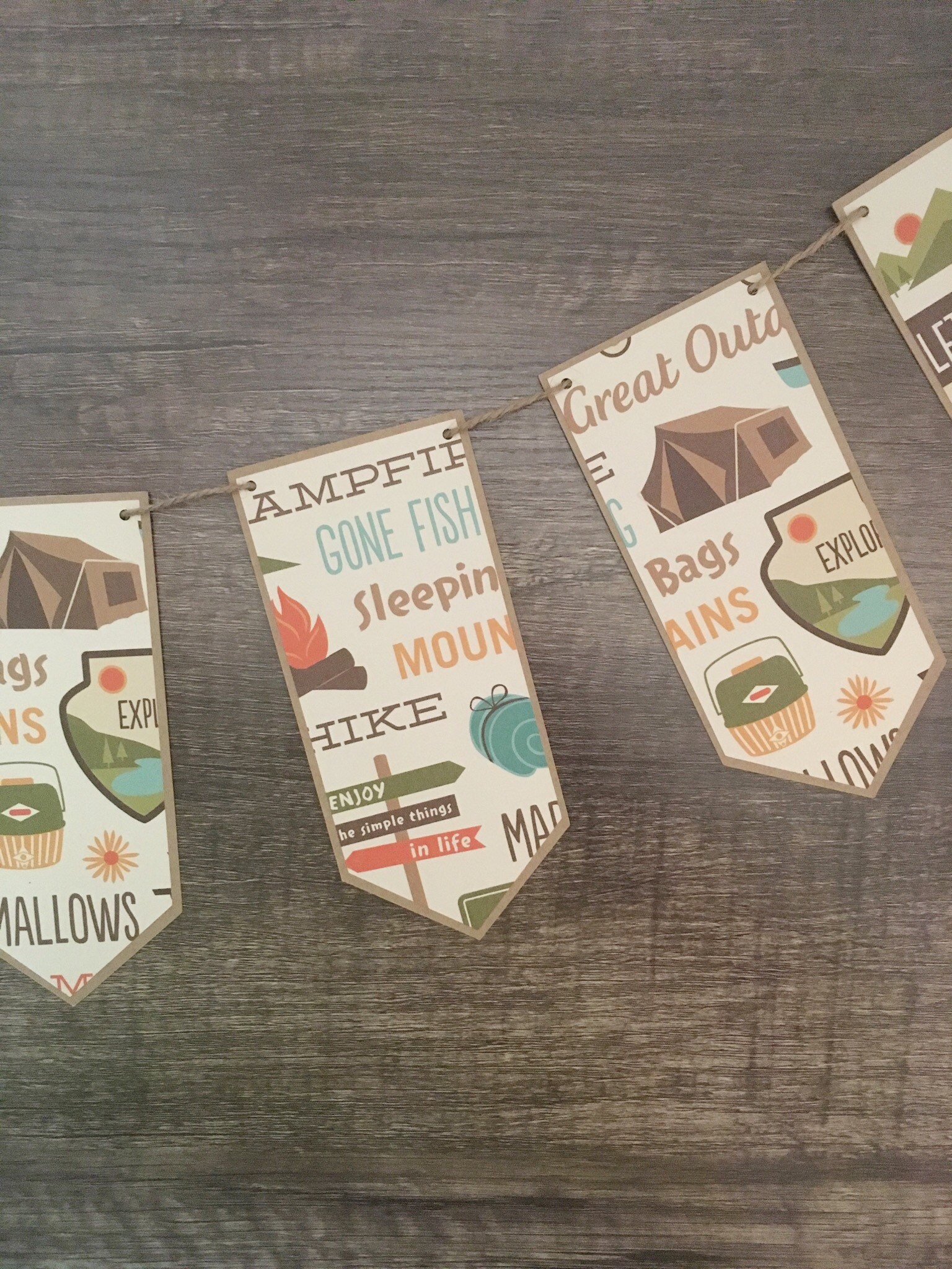 Camping Party Banner, Camping Theme Party Decor, Camping Classroom ...