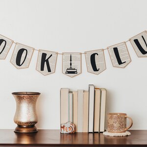 Book Club Banner, Jane Austen Inspired Party, Reading Banner, Vintage ...