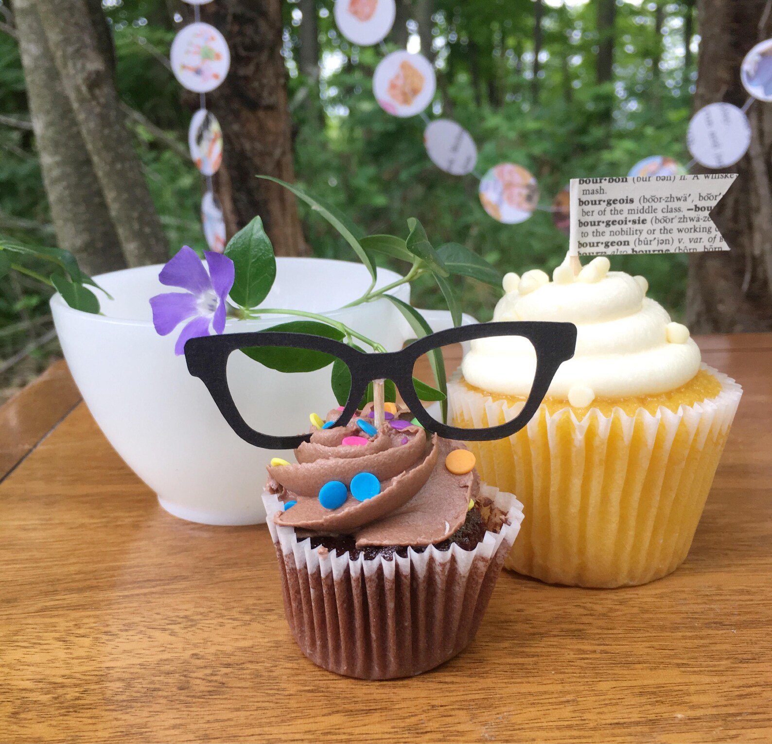 Nerd Glasses Cupcake Toppers, Reading Themed Party, Reading Glasses ...