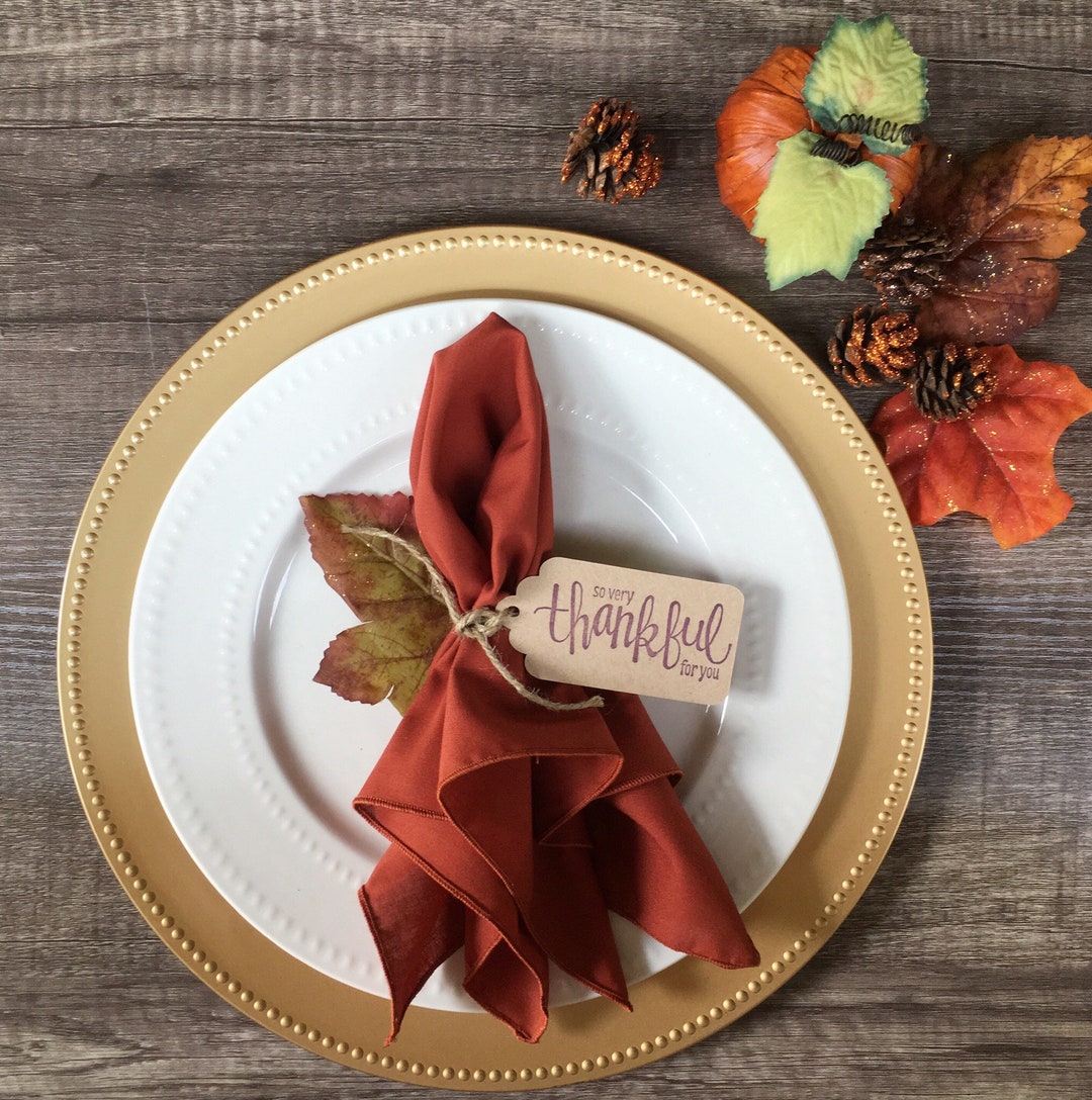 Thankful for You Place Setting Tags, Thanksgiving Silverware Tags ...
