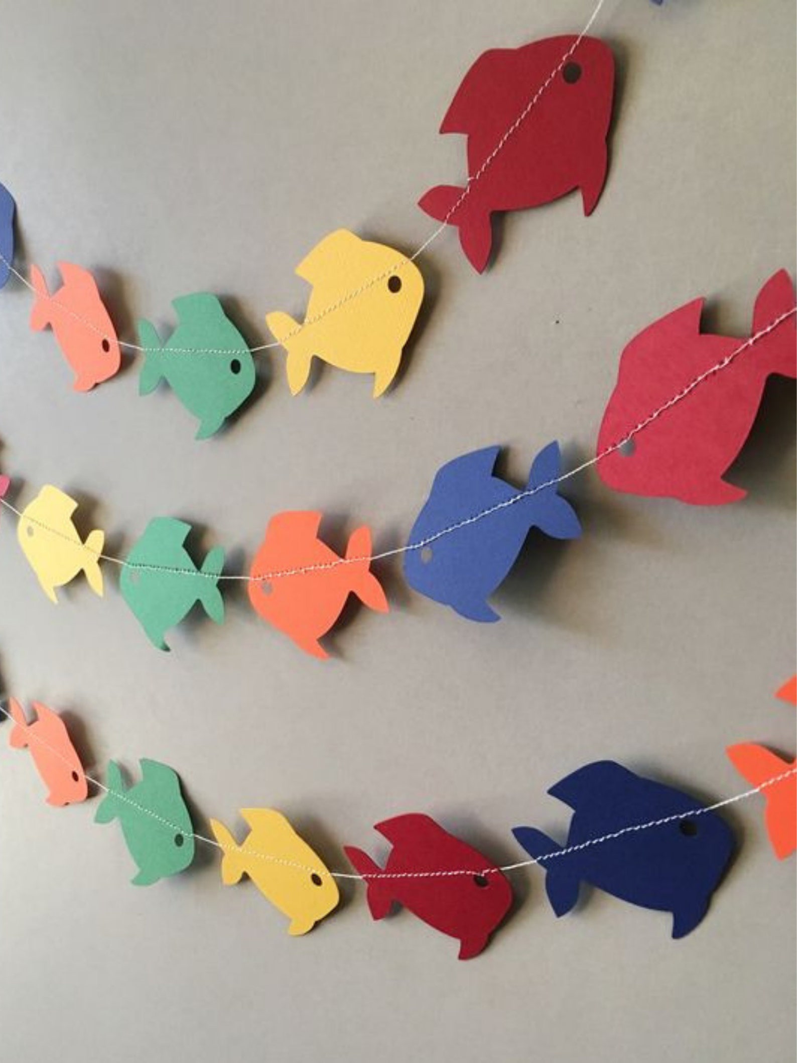 Fish Garland Gone Fishing Birthday the Big ONE First | Etsy