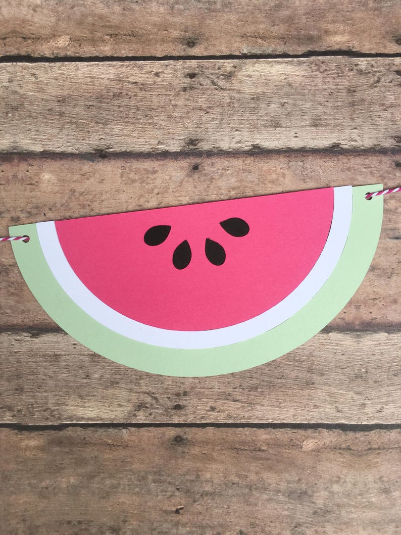 Watermelon Banner Summer Fruit Banner Tutti Fruity Party | Etsy