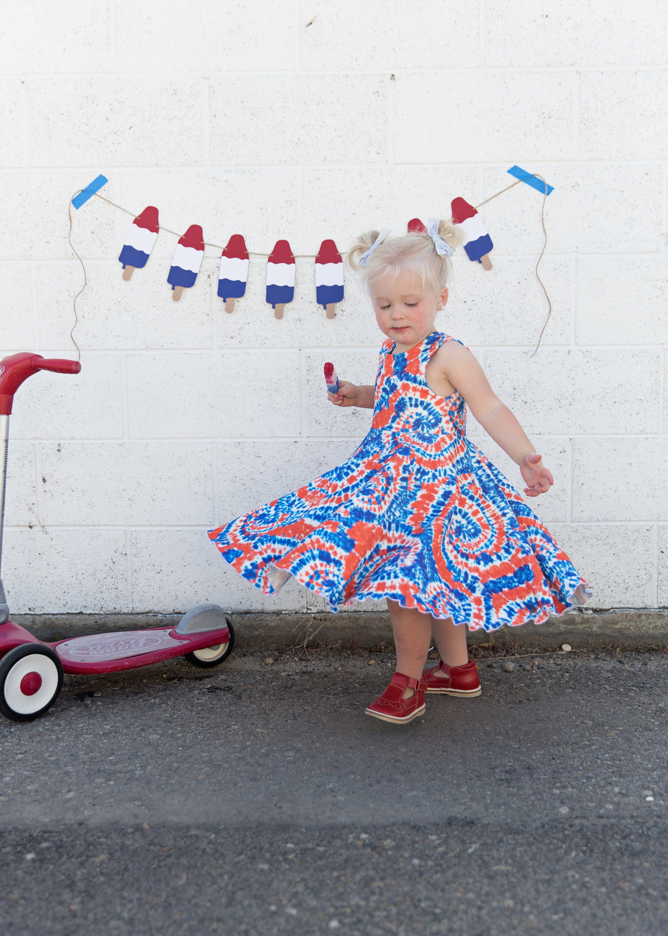 Red White and Blue Popsicle Banner, Patriotic Pop Decor, Fourth of July ...