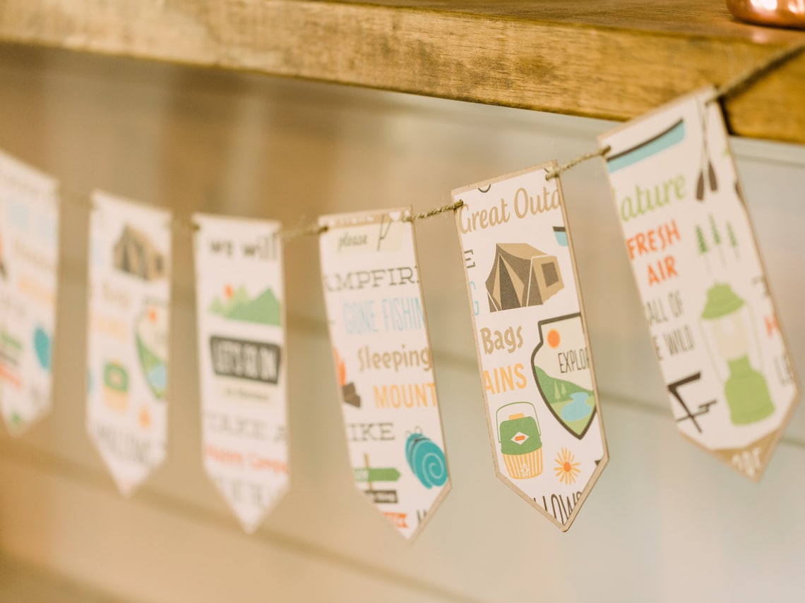 Camping Party Banner Camping Theme Party Decor Camping | Etsy
