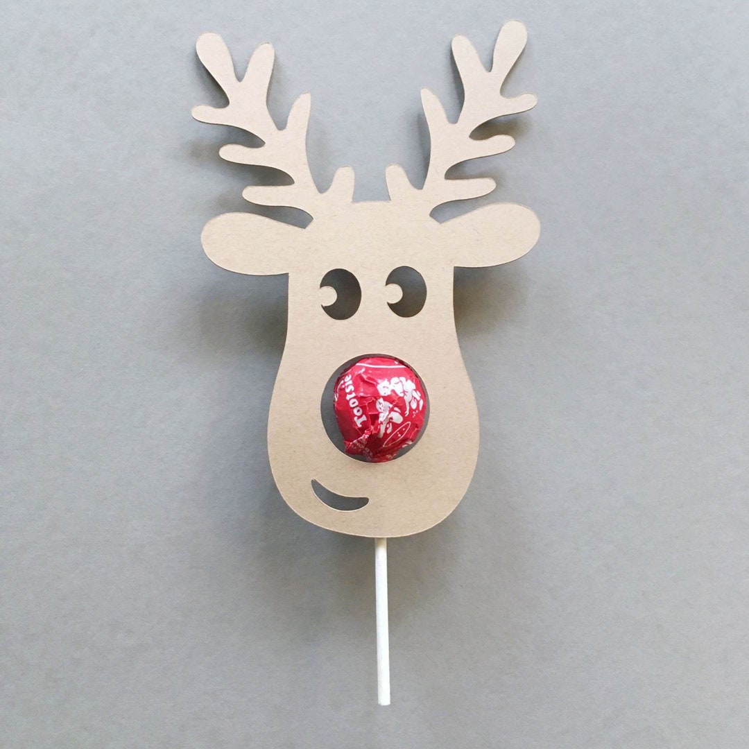 12 Reindeer Lollipop Holders, Christmas Classroom Gift, Fun Reindeer ...