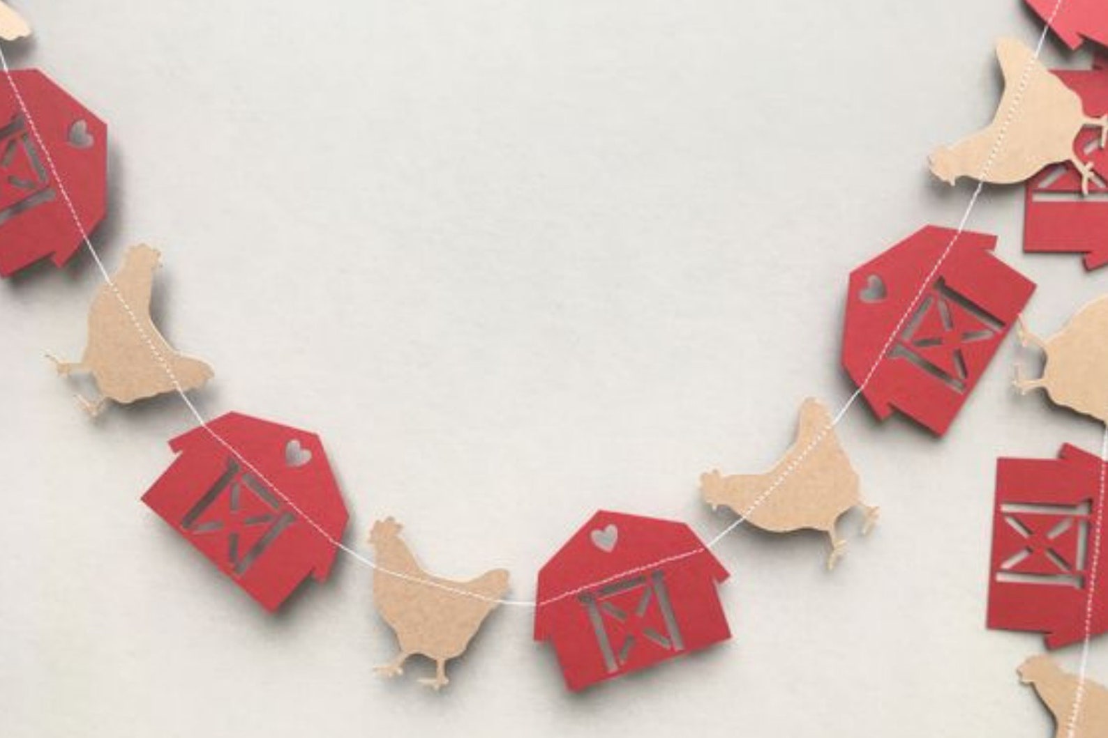 Farm Theme Birthday, Barn Party Decor, Chicken Garland, Barn and ...