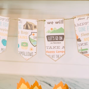 Camping Party Banner, Camping Theme Party Decor, Camping Classroom ...