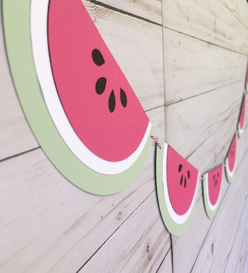 Watermelon Banner Summer Fruit Banner Tutti Fruity Party | Etsy