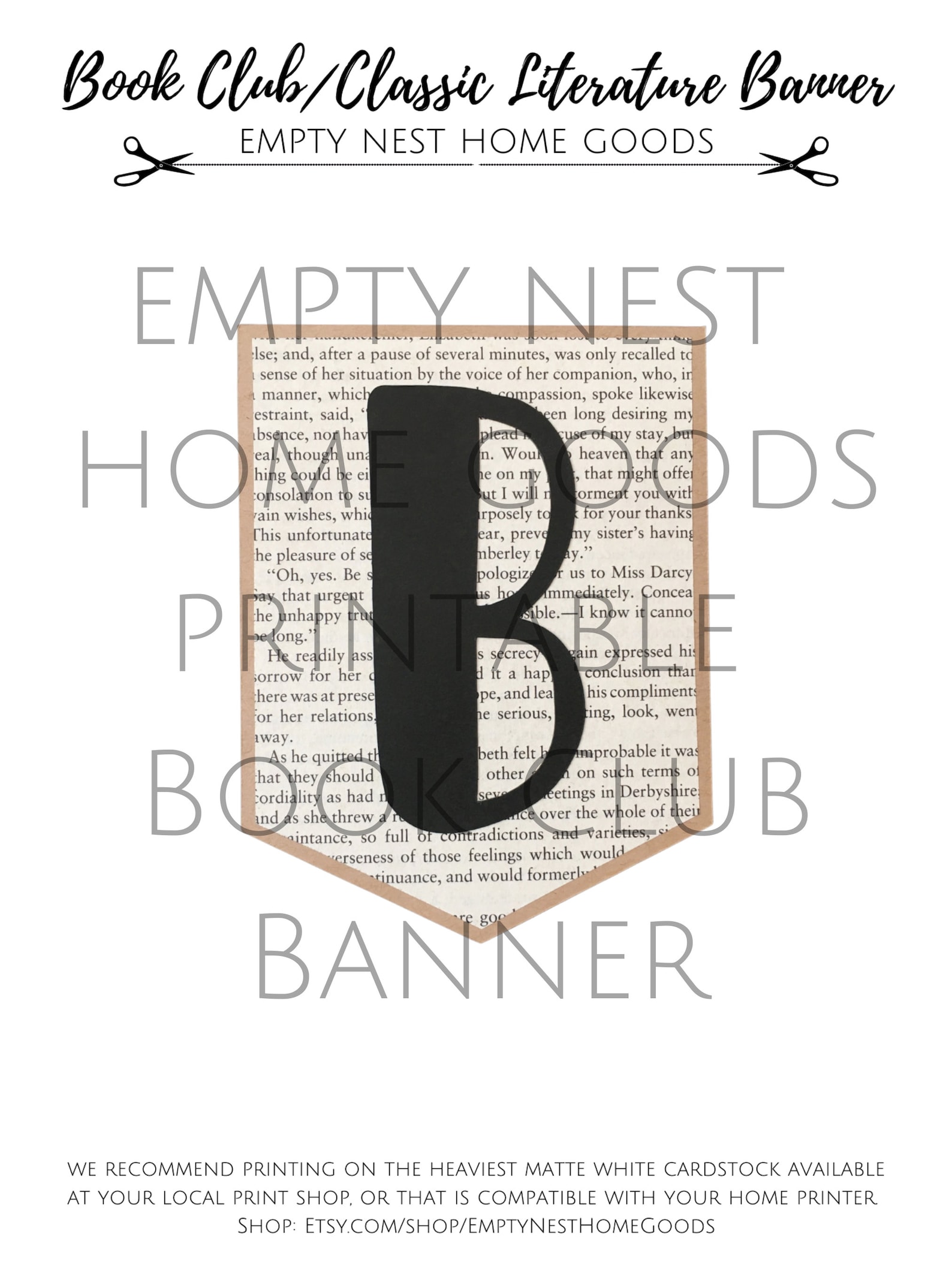 Printable Book Club Banner Classroom Banners Literature | Etsy