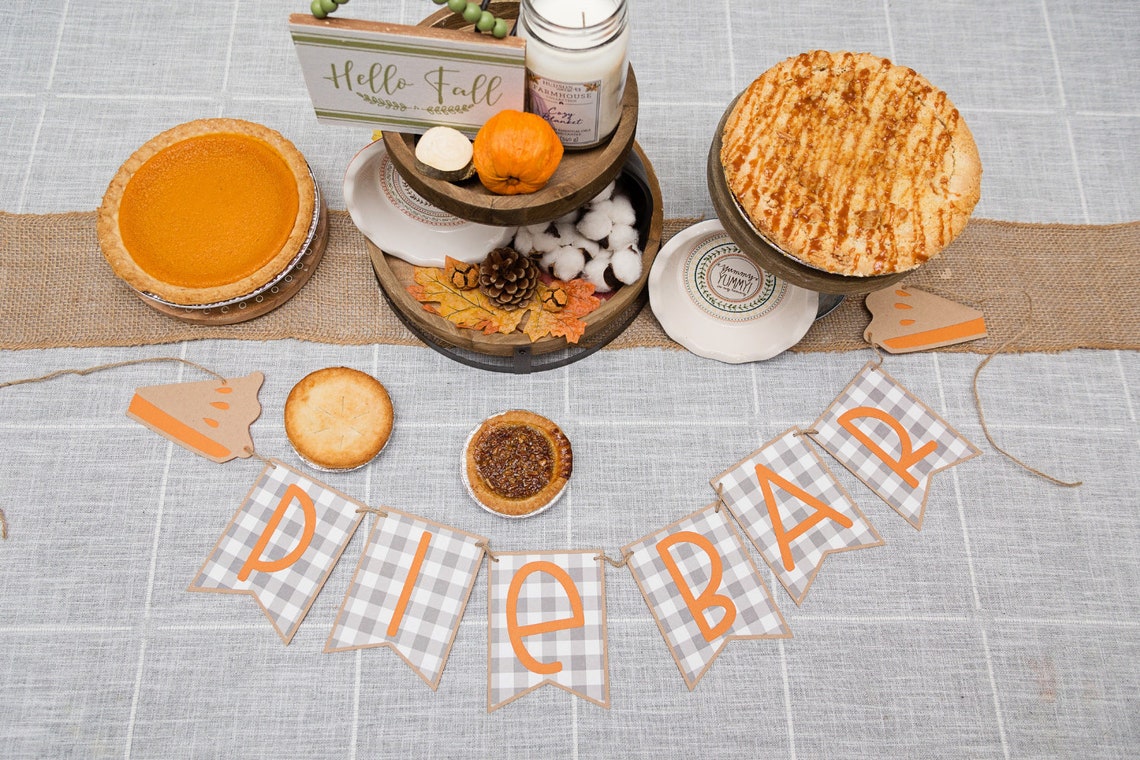 Pie Bar Banner Thanksgiving Banner Pie Table Sign Pumpkin - Etsy