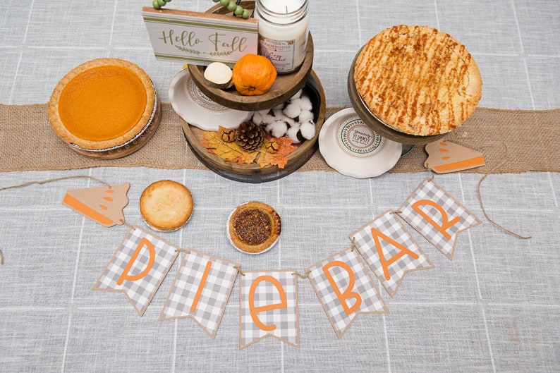 Pie Bar Banner Thanksgiving Banner Pie Table Sign Pumpkin - Etsy