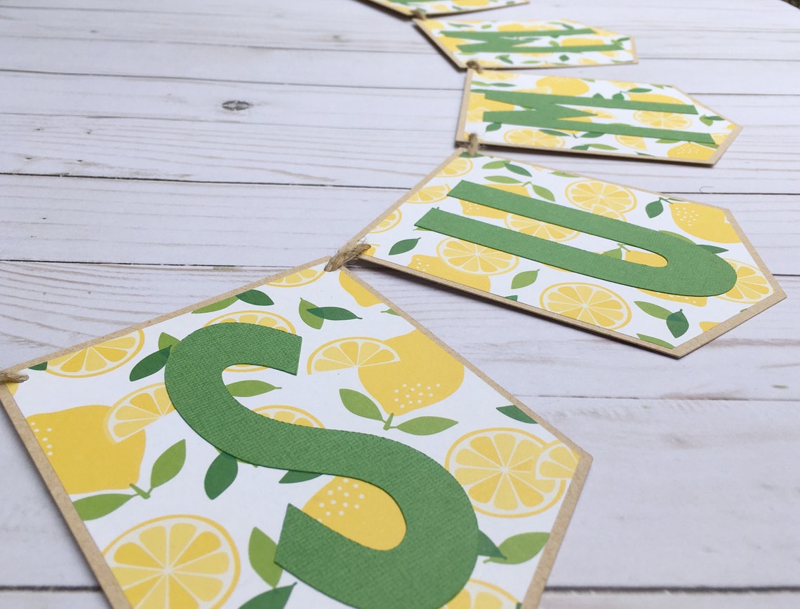 Summer Banner Lemon Banner Lemon Party Decor Lemonade Party | Etsy