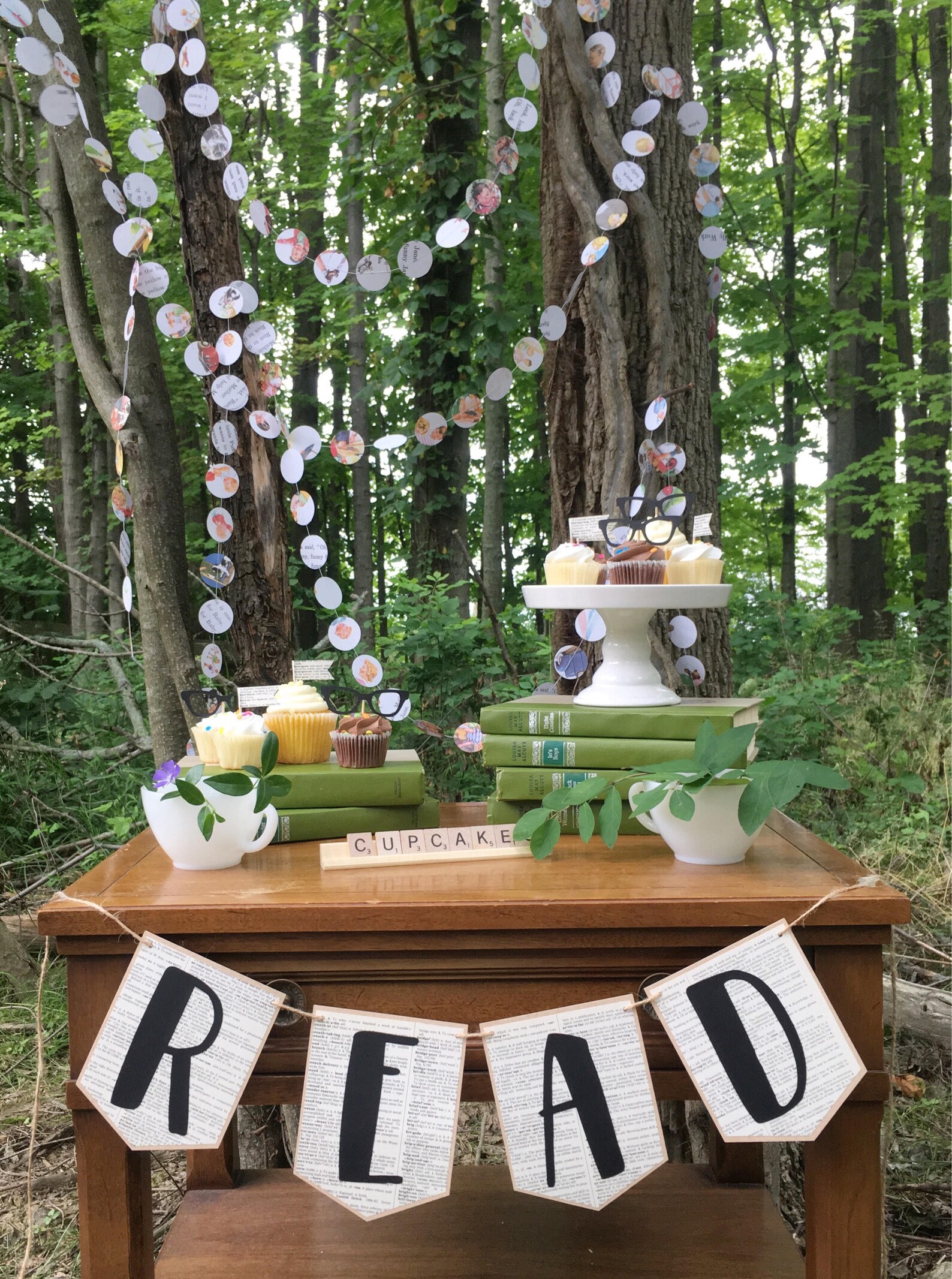 Nerd Glasses Cupcake Toppers Reading Themed Party Reading | Etsy