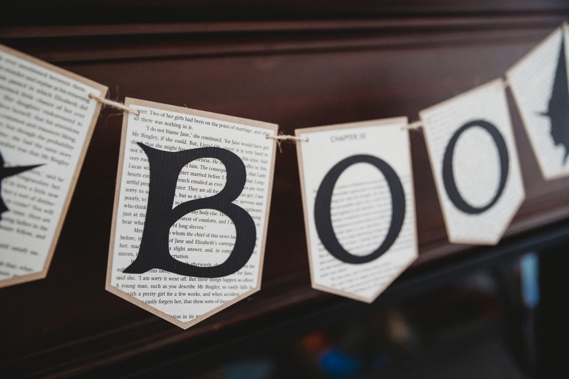 Halloween Banner Gothic Halloween Decor Vintage Style | Etsy