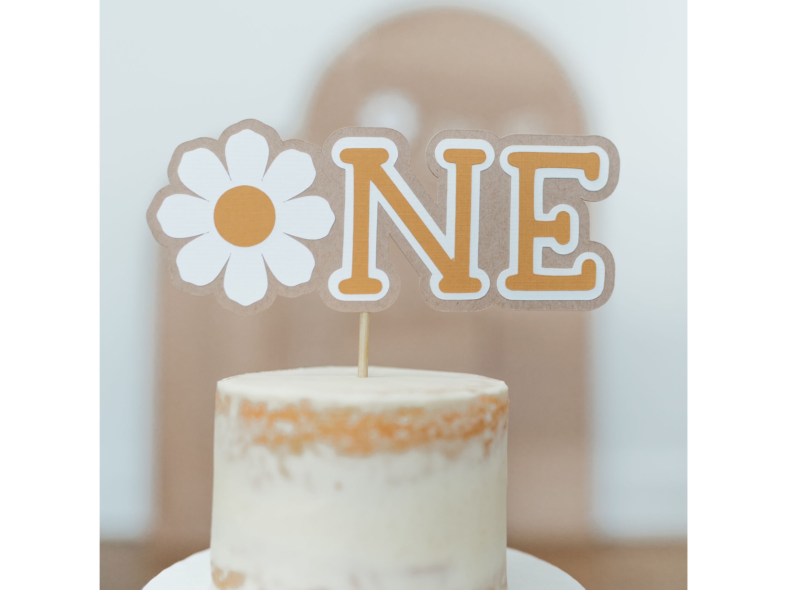 Daisy Cake Topper, ONE Floral Cake Topper, Daisy Party Decor, Garden ...