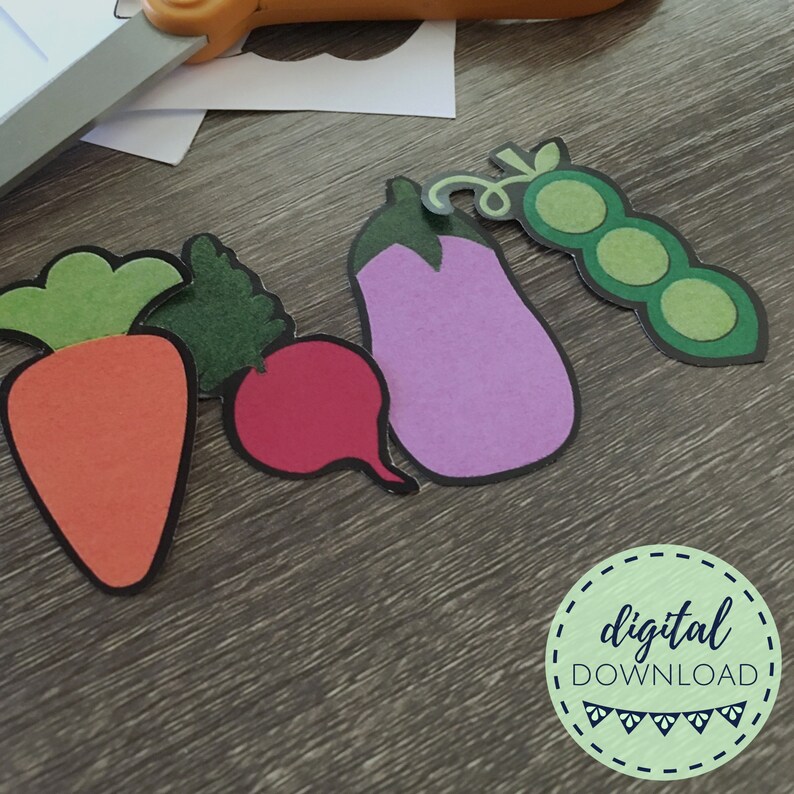 Printable Veggie Cupcake Toppers Garden Party Download Home | Etsy