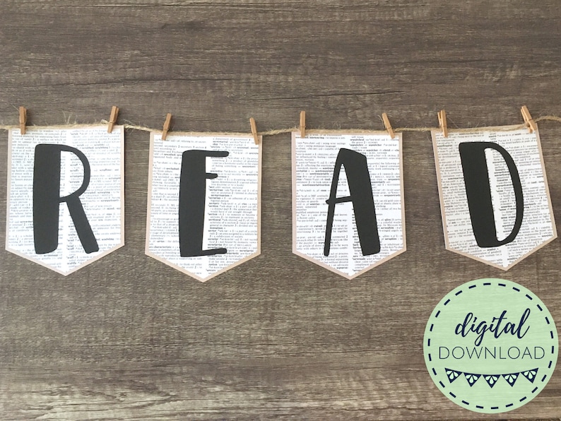Printable Read Banner Classroom Banners Literature Themed | Etsy
