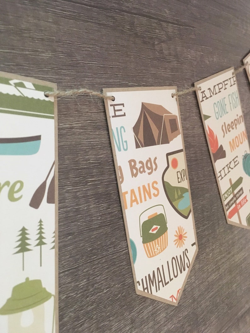 Camping Party Banner Camping Theme Party Decor Camping | Etsy
