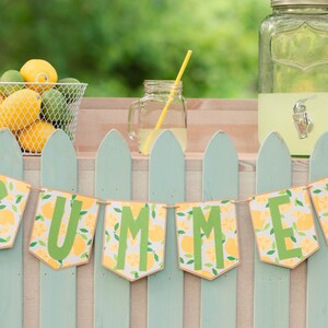 Summer Banner, Lemon Banner, Lemon Party Decor, Lemonade Party Banner ...